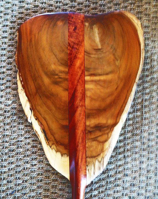 Koa Wood Heart shape decor paddle - Hawaii Treasure Mill